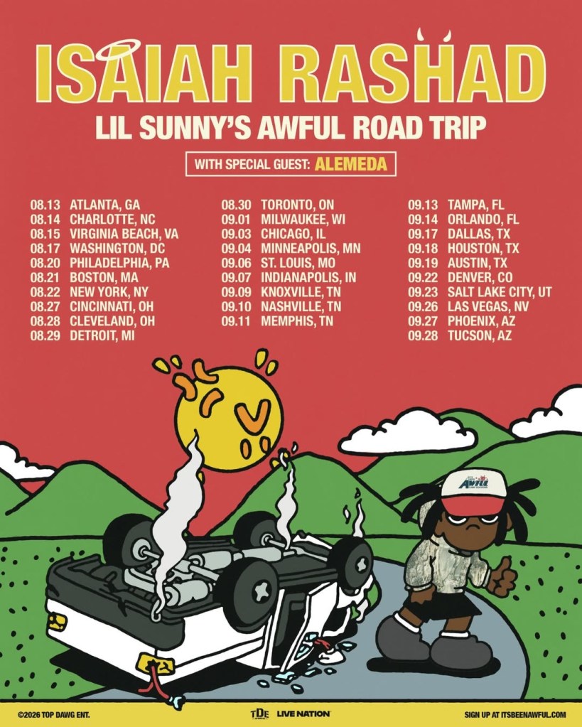 Isaiah Rashad Announces Lil Sunny’s Awful Road Trip Tour – Irene ...
